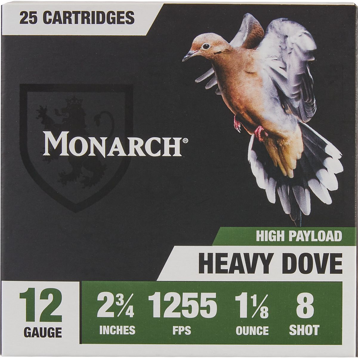 Monarch 12-Gauge 6 Shot Heavy Dove Shotshells - 25 Rounds | Academy