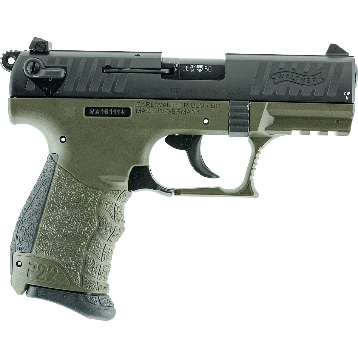 Walther P22 Military CA Compliant 22 LR 3.42 in Tactical Pistol | Academy