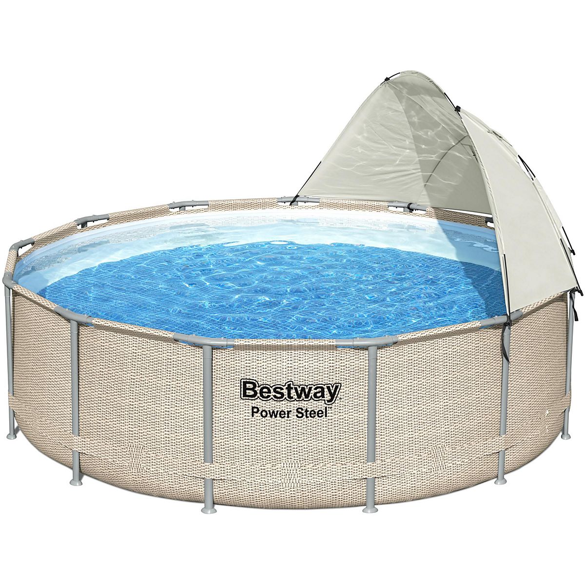 Bestway Power Steel 13 ft x 42 in Round Canopy Pool Set | Academy