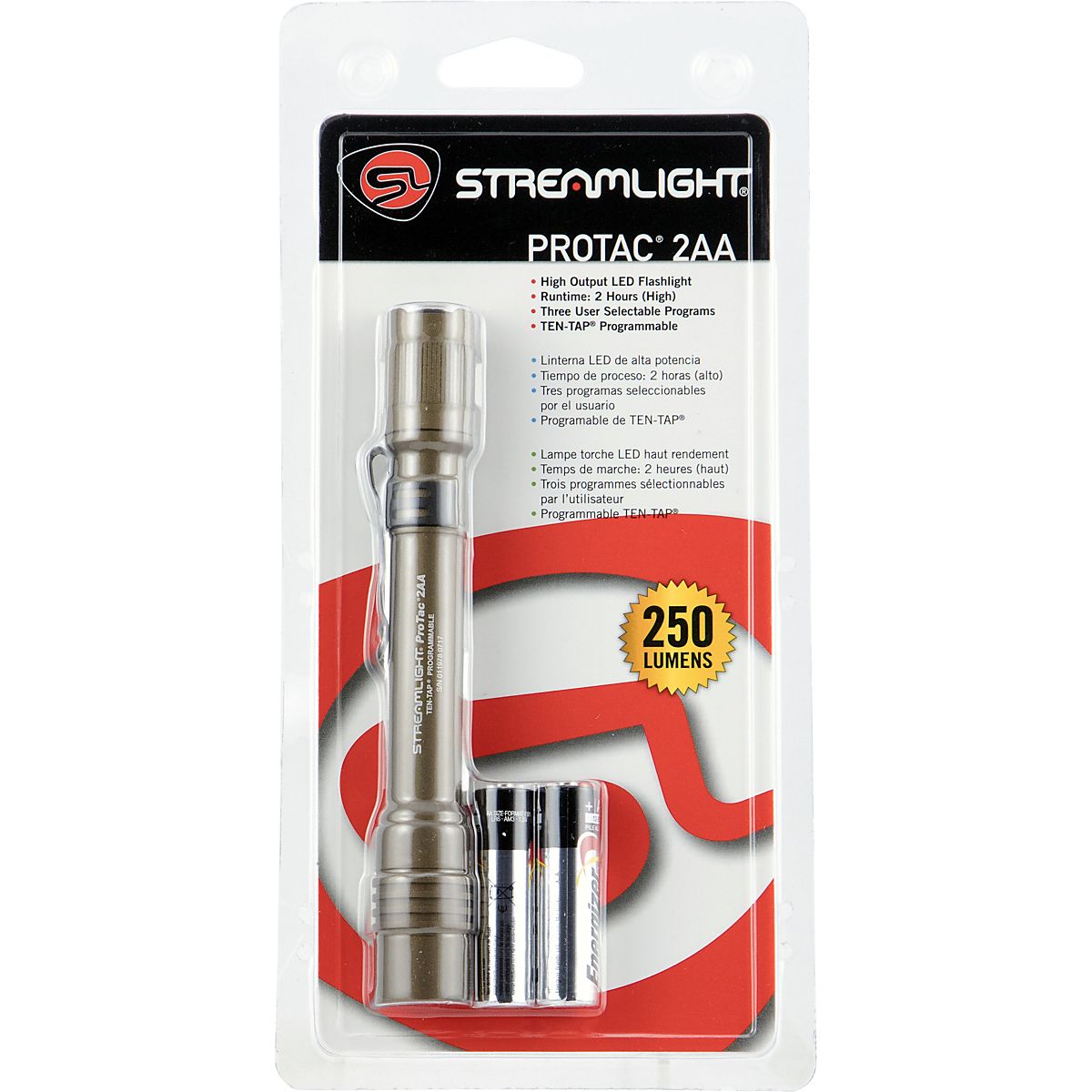 Streamlight ProTac 250/18 Lumens C4 LED Aluminum Coyote AA (2 ...