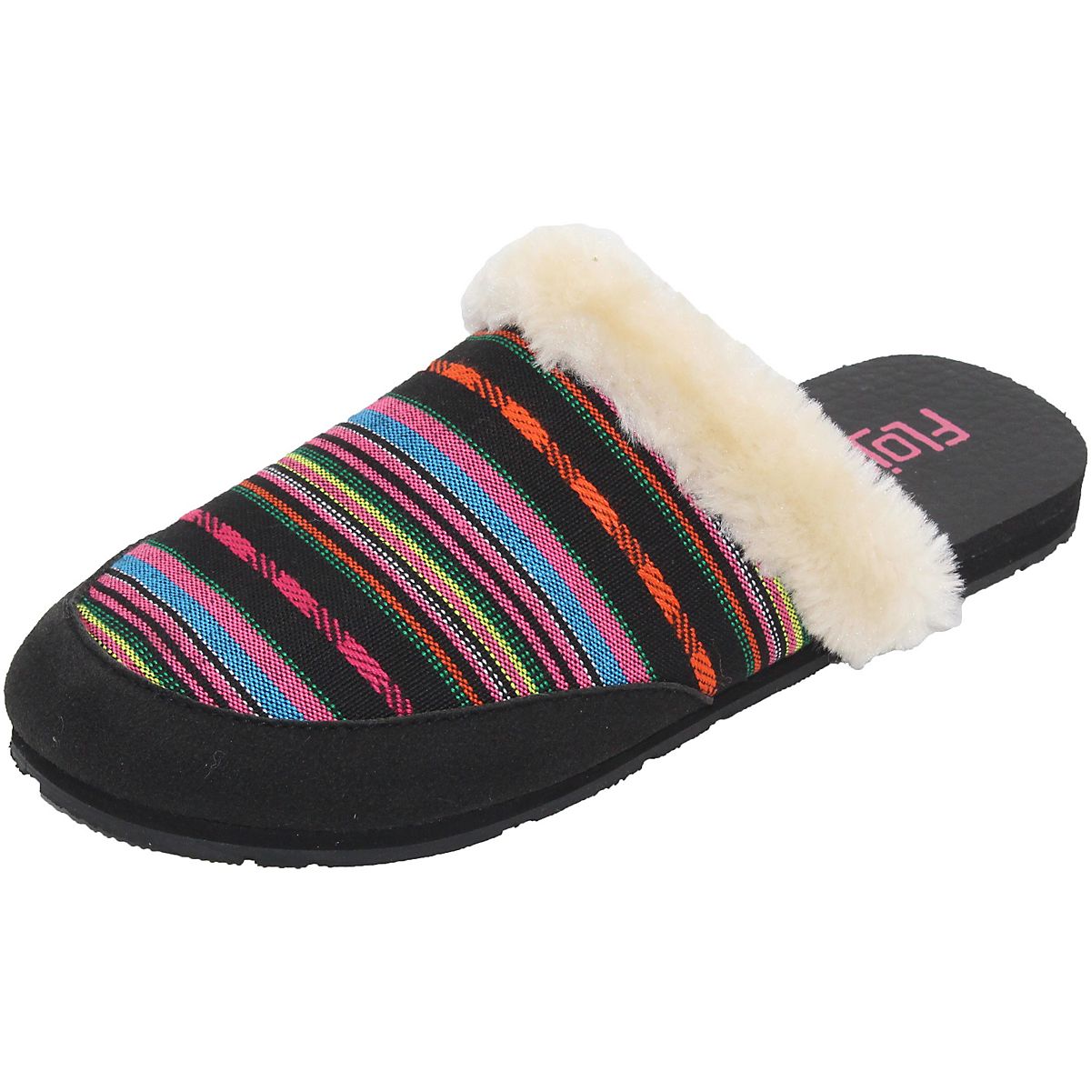 Flojos Adults' Kalica Serape Trim Slide Slippers | Academy