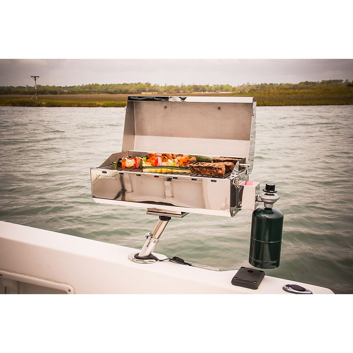 Camco 58180 Stow N Go 60-Degree Rod Holder Grill Mount | Academy