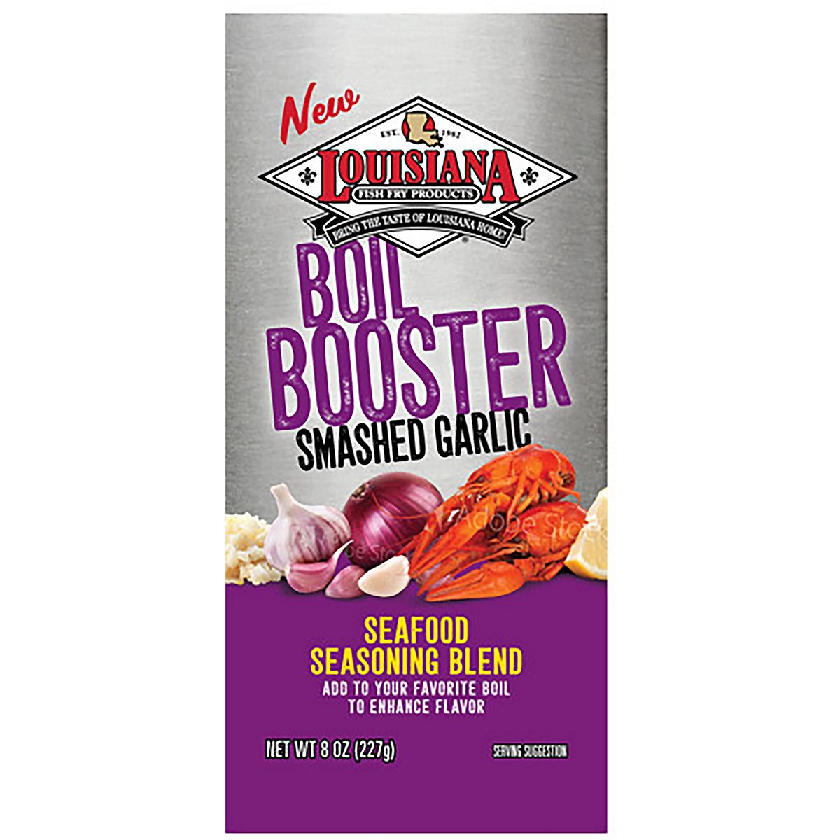 Louisiana Fish Fry Products Boil Booster Smashed Garlic 8 oz Seasoning ...