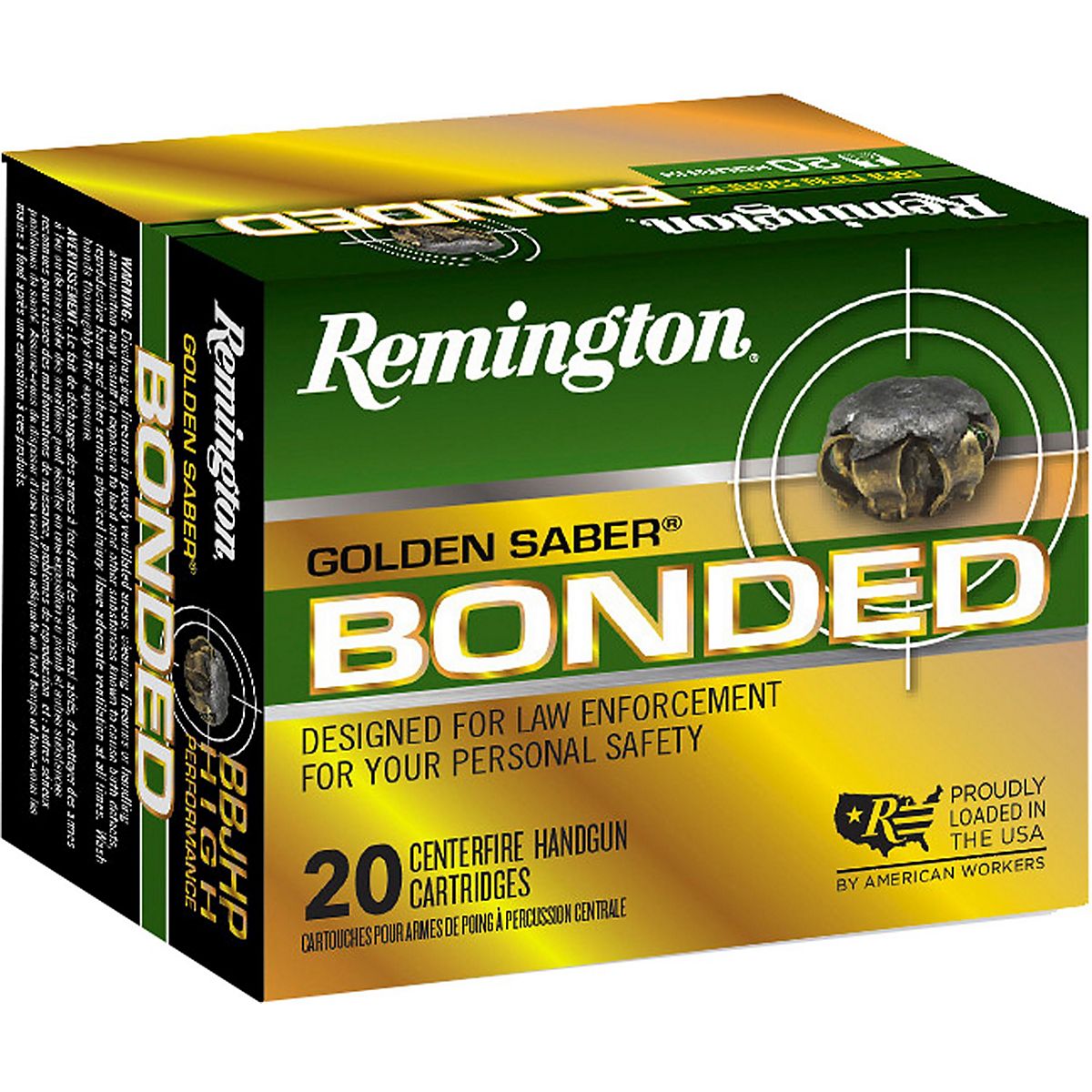 Remington Golden Saber Bonded .40 S&W 165-Grain Handgun Ammunition - 20 ...