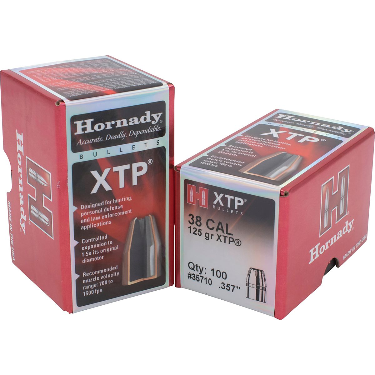 Hornady XTP 357 Mag 125-Grain Reloading Bullets - 100 Rounds | Academy