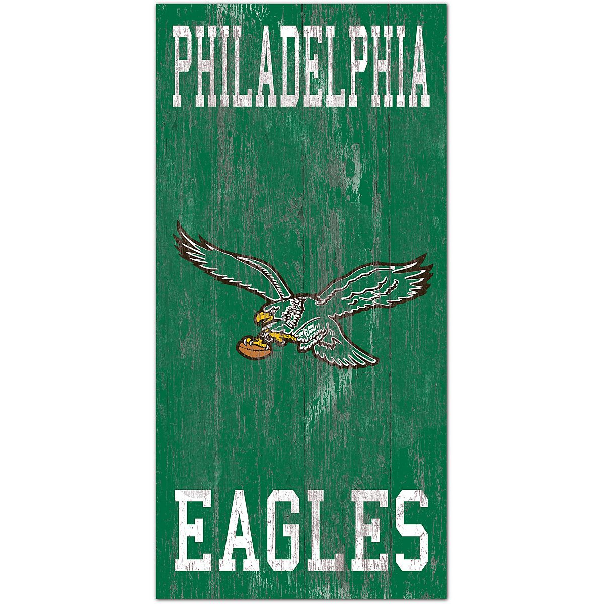 Fan Creations Philadelphia Eagles 6 in x 12 in Heritage Distressed Logo ...