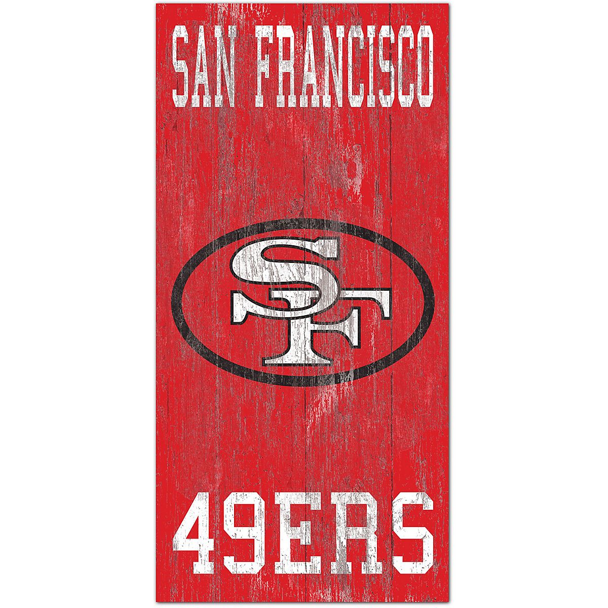 Fan Creations San Francisco 49ers 6 in x 12 in Heritage Distressed Logo ...