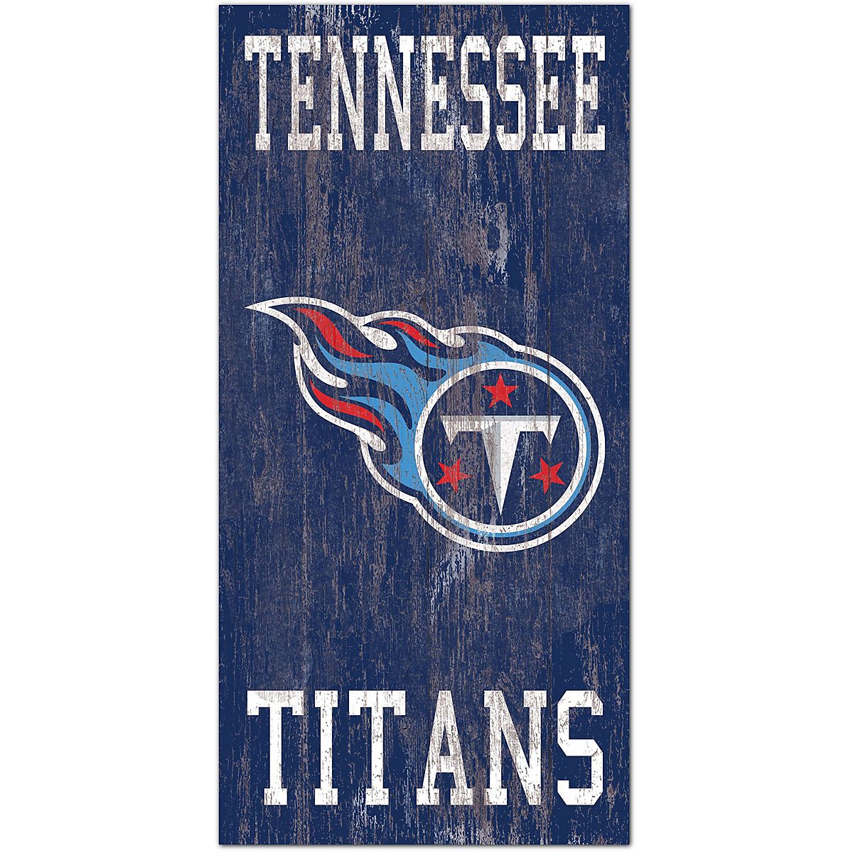 Fan Creations Tennessee Titans 6 in x 12 in Heritage Distressed Logo ...