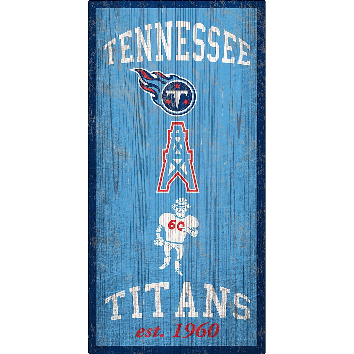 Fan Creations Tennessee Titans Heritage 6 x 12 Sign | Academy