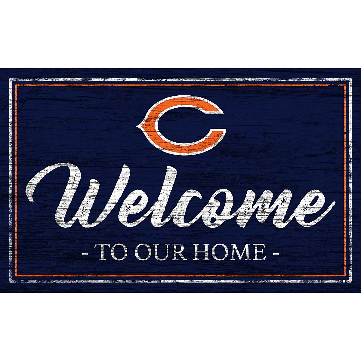 Fan Creations Chicago Bears Team Color 11 in x 19 in Welcome Sign | Academy