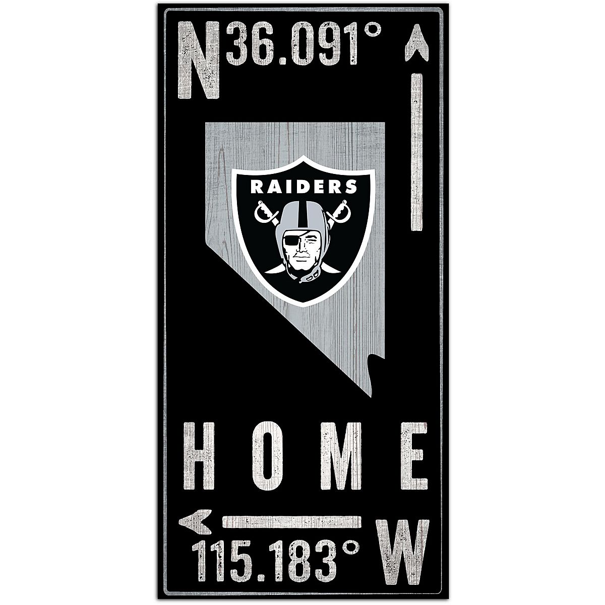 Fan Creations Las Vegas Raiders Coordinate 6 in x 12 in Sign | Academy