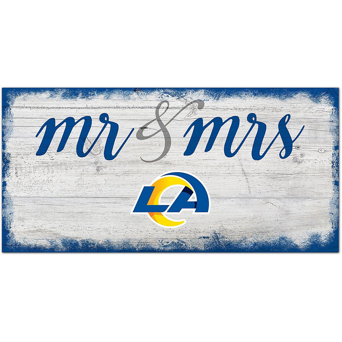 Fan Creations Los Angeles Rams Script Mr and Mrs 6x12 Sign | Academy