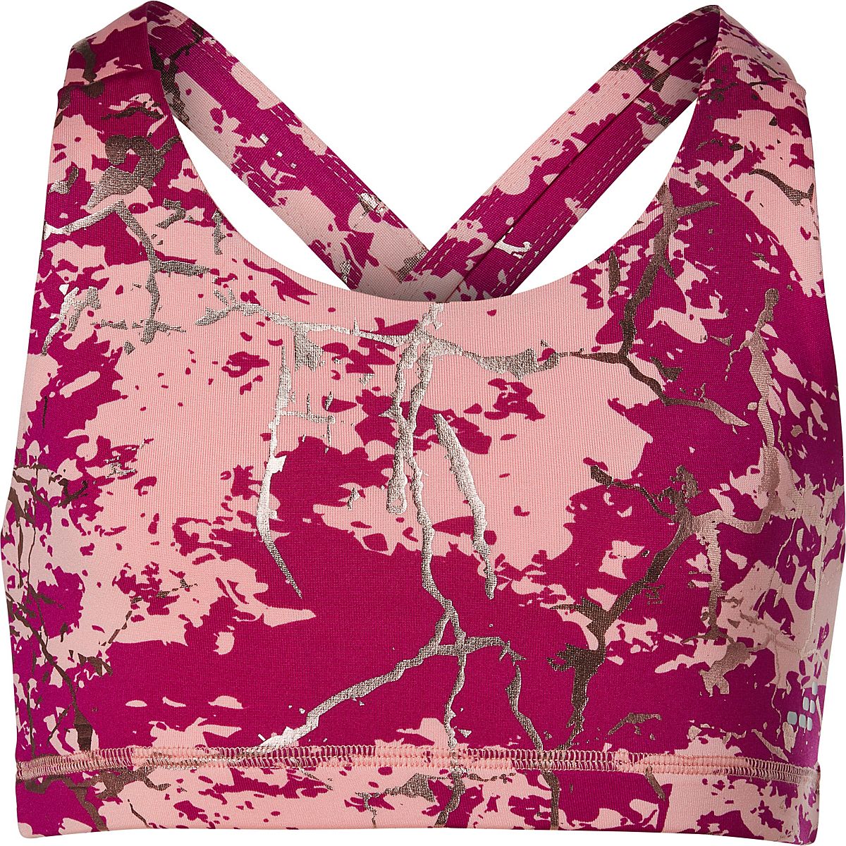 Bcg Girls Crackled Foil Print Bra Academy