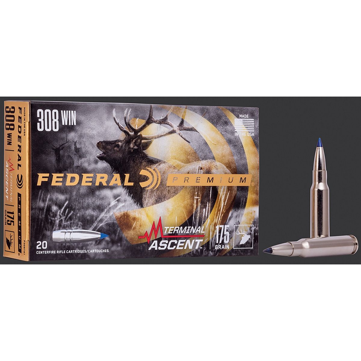 Federal Terminal Ascent 308 Win 175-Grain Ammunition 20 Rounds | Academy