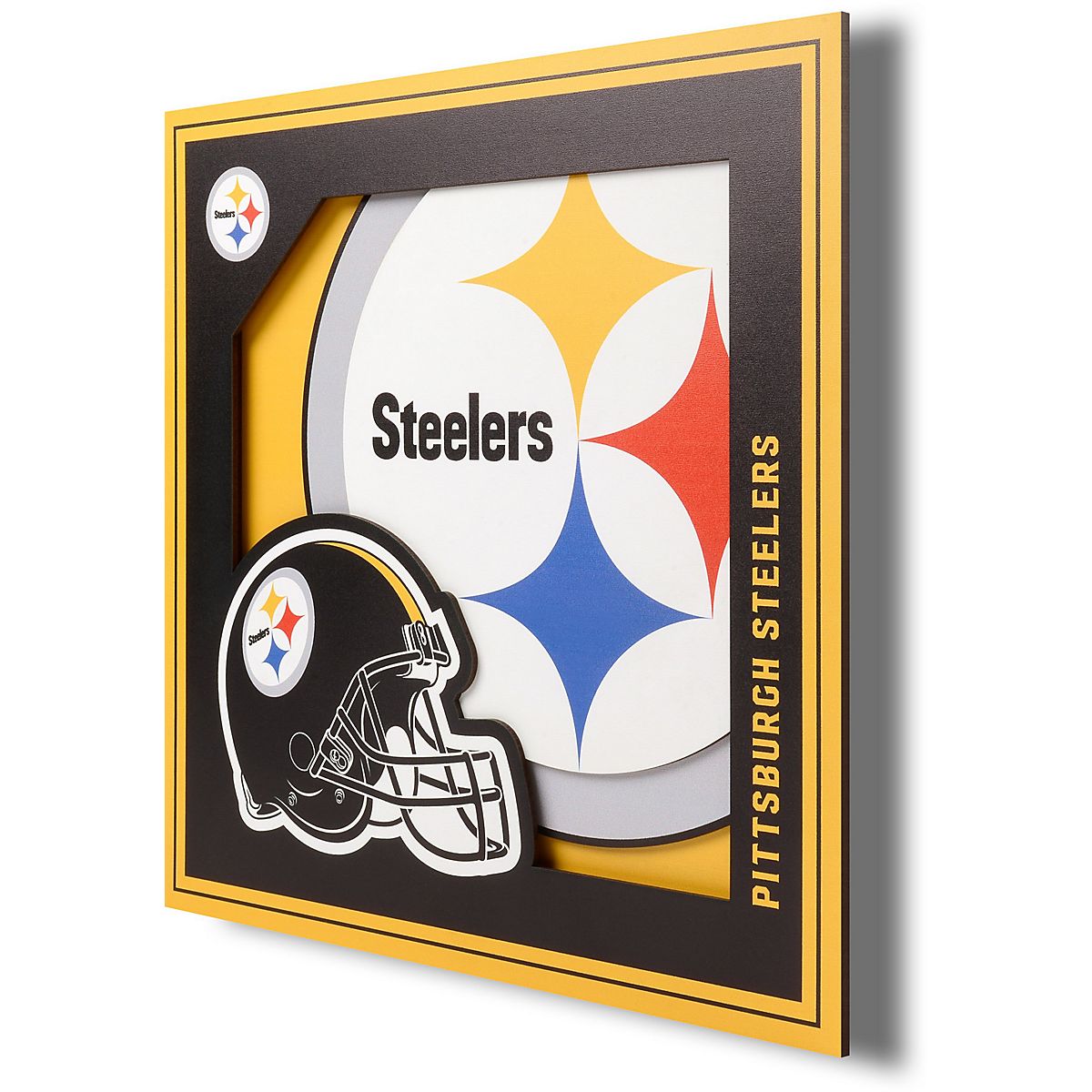 YouTheFan Pittsburgh Steelers 3-D Logo Series 12 in x 12 in Wall Art ...