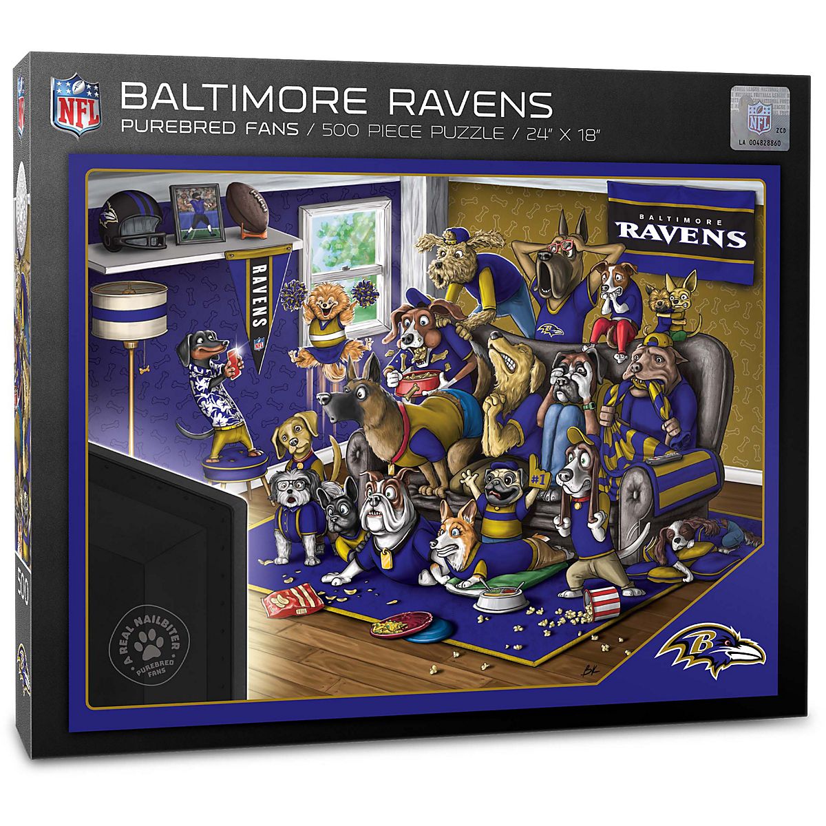 YouTheFan Baltimore Ravens Purebred Fans 500 Piece Puzzle | Academy