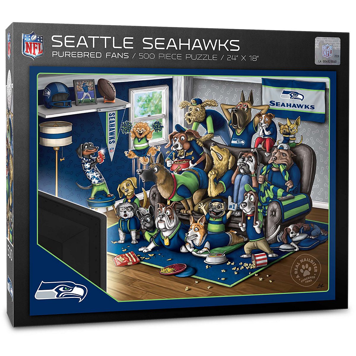 YouTheFan Seattle Seahawks Purebred Fans 500 Piece Puzzle | Academy