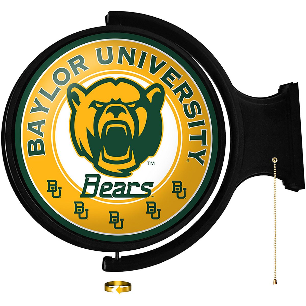 The Fan-Brand Baylor University Bear Logo Round Rotating Lighted Sign ...