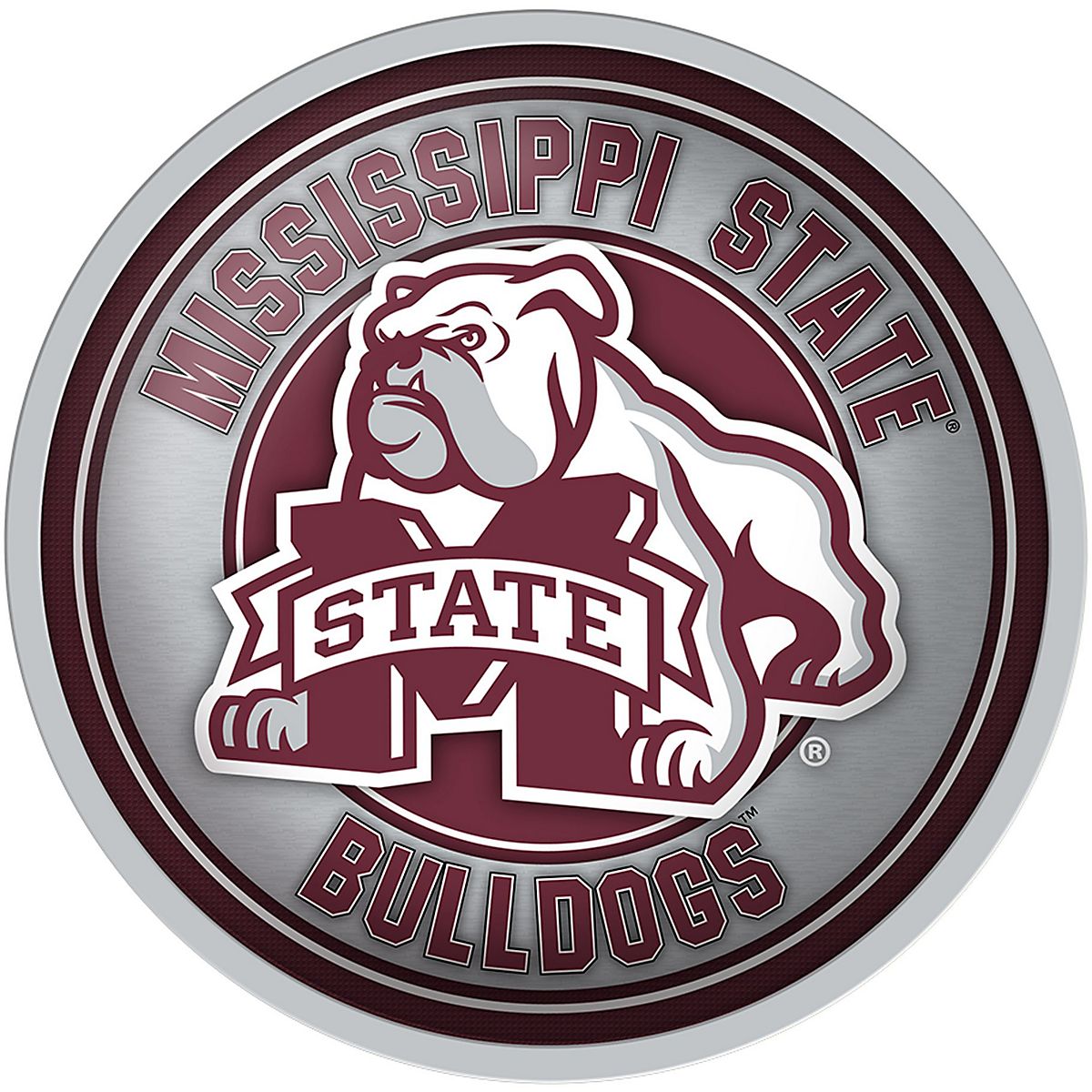The Fan-Brand Mississippi State University Mascot Modern Mirrored Disc ...