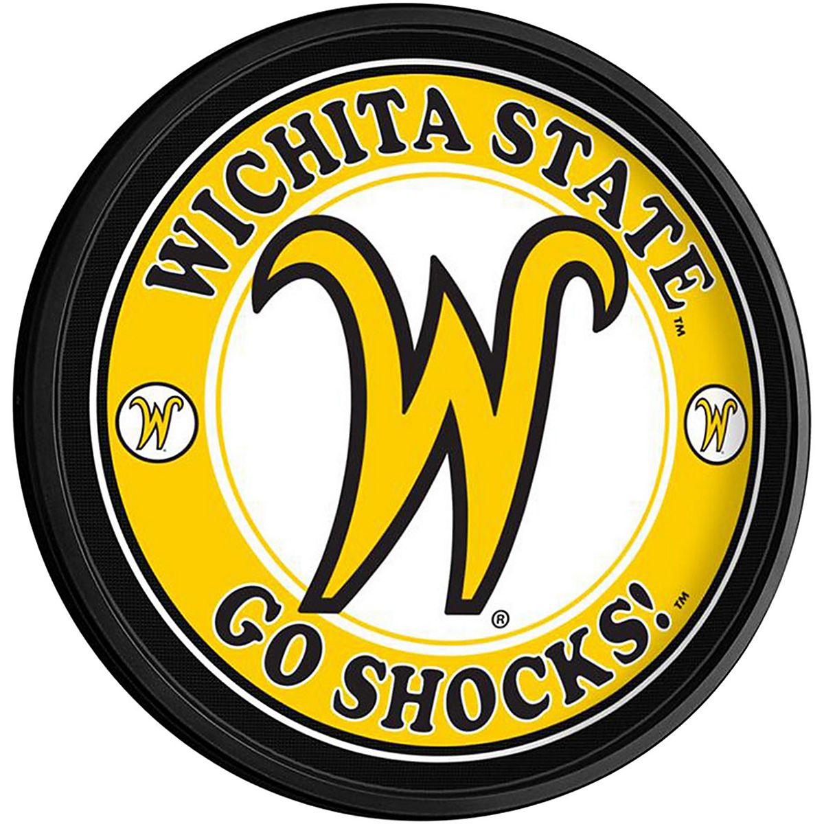 The Fan-Brand Wichita State University Script W Round Slimline Lighted ...