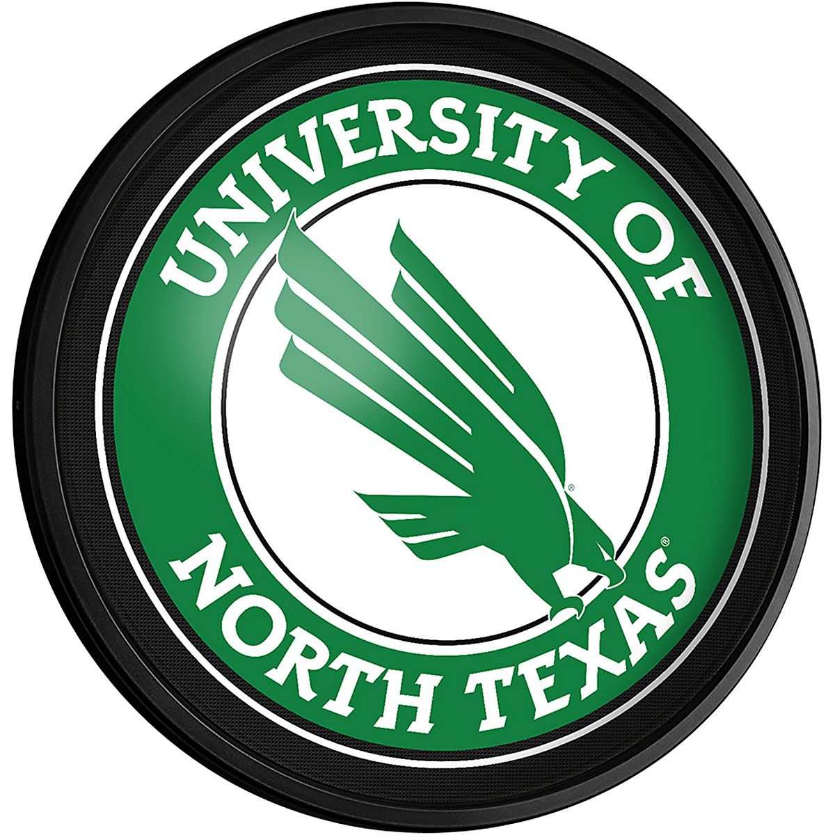 The Fan-Brand University of North Texas Round Slimline Lighted Wall ...