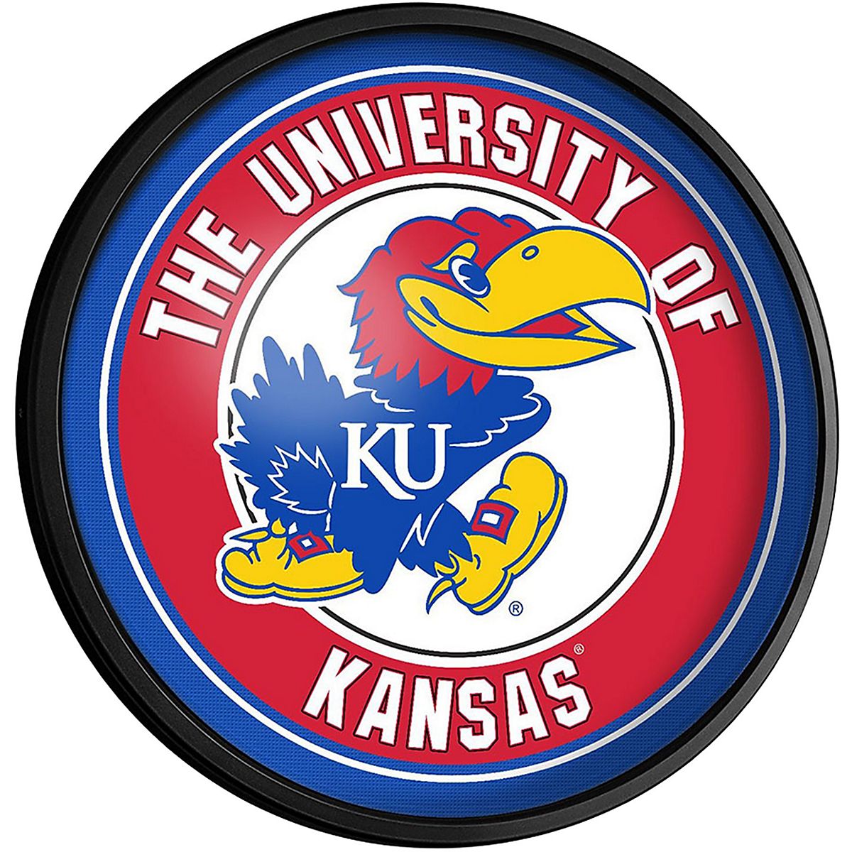 The Fan-Brand University of Kansas Round Slimline Lighted Sign | Academy