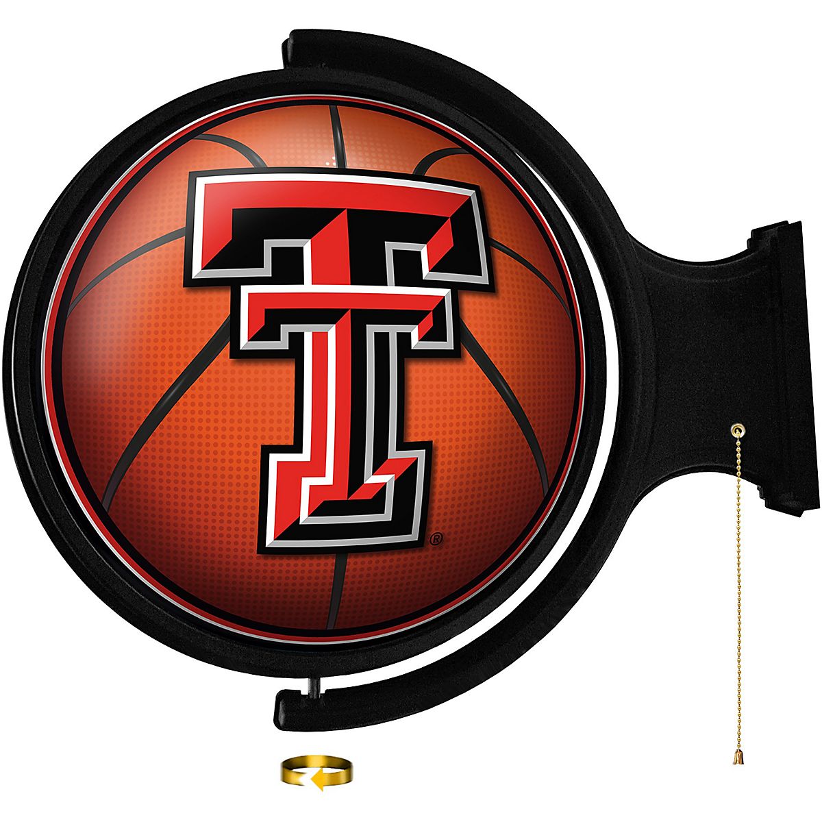 The Fan-Brand Texas Tech University Basketball Round Rotating Lighted ...
