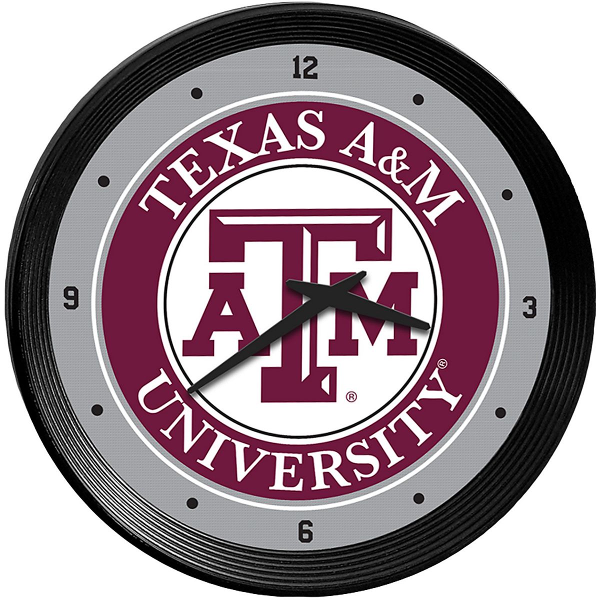 The Fan-Brand Texas A&M University Ribbed Wall Clock | Academy