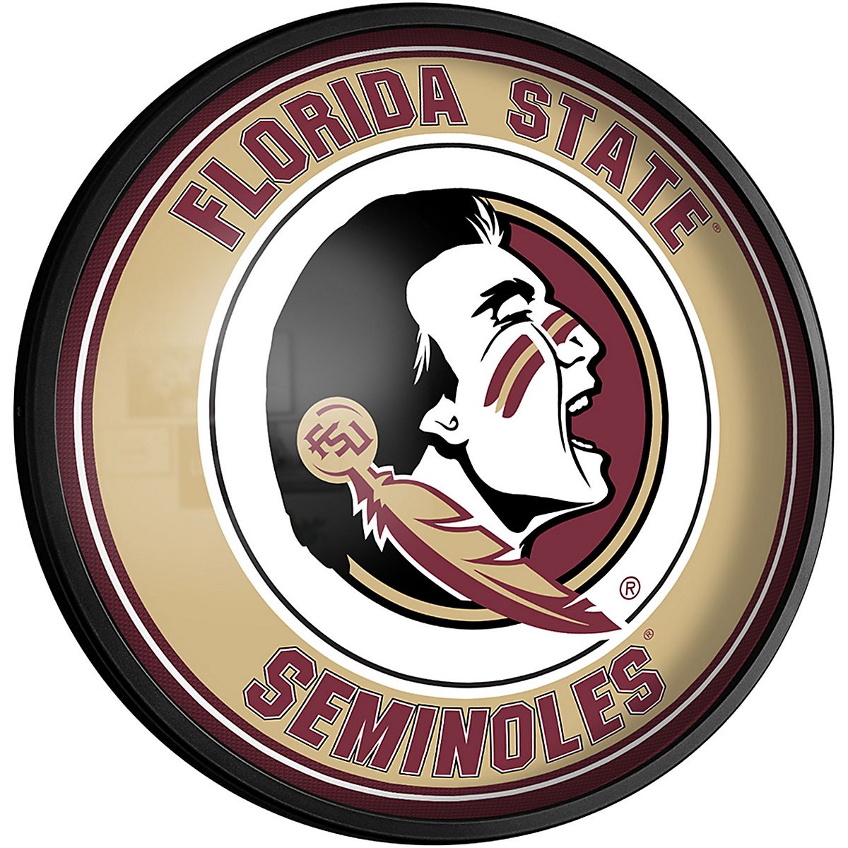 The Fan-Brand Florida State University Round Slimline Lighted Sign ...