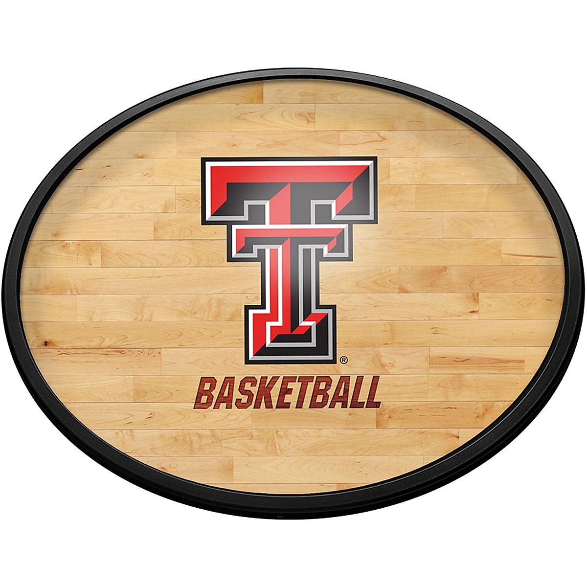 The Fan-Brand Texas Tech University Hardwood Oval Slimline Lighted Wall ...