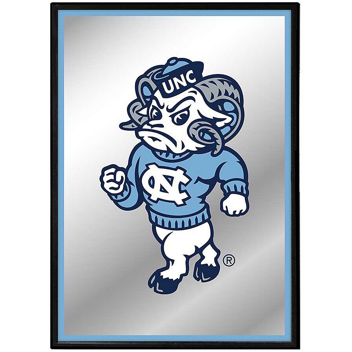 The Fan-Brand University of North Carolina Framed Mirrored Wall Sign ...