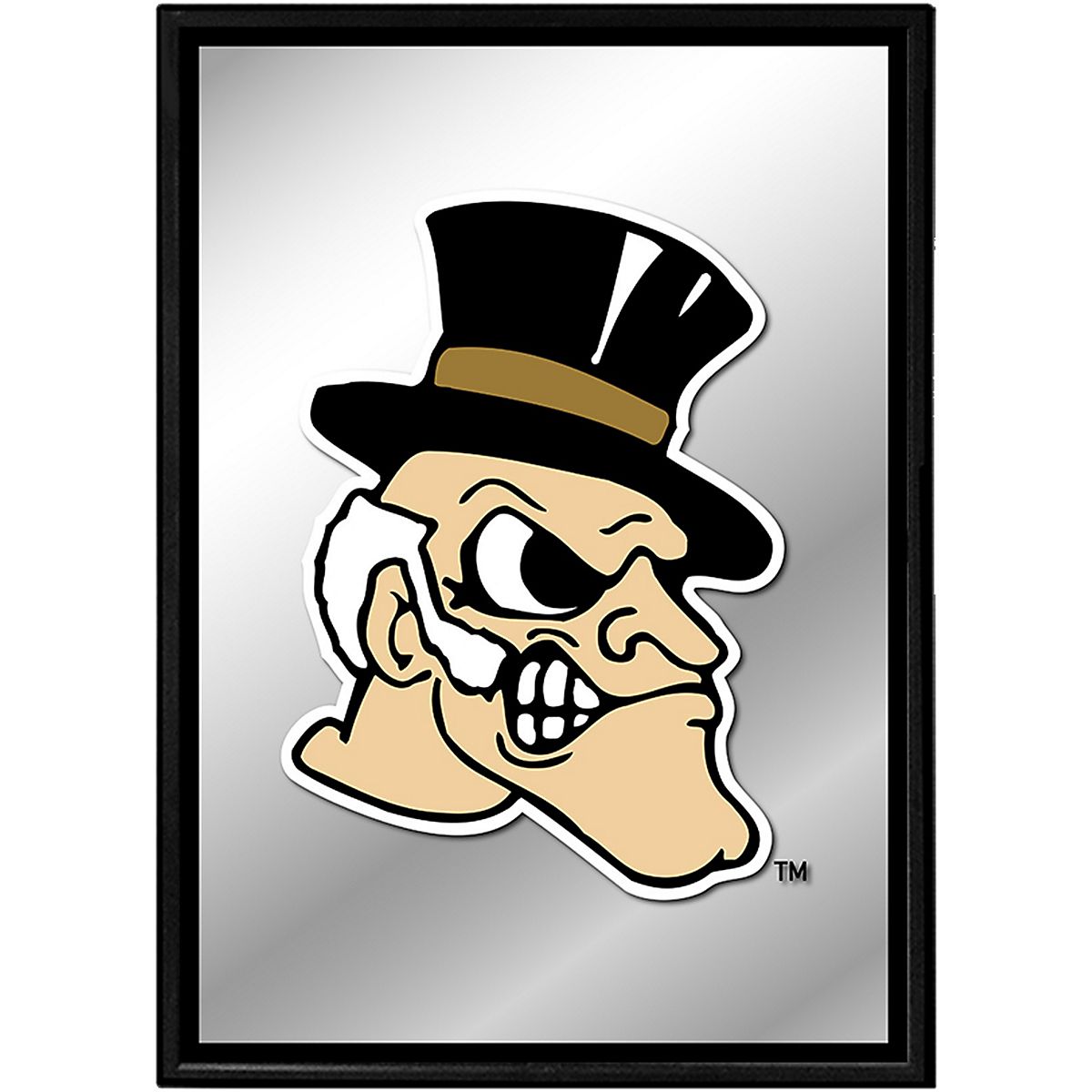 The Fan-Brand Wake Forest University Mascot Framed Mirrored Wall Sign ...