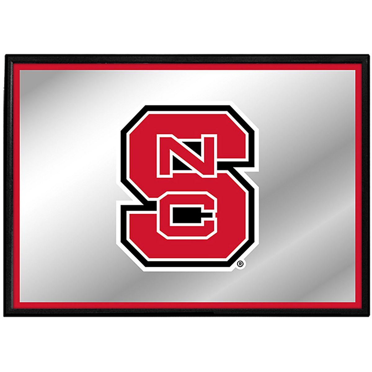 The Fan-Brand North Carolina State University Framed Mirrored Wall Sign ...