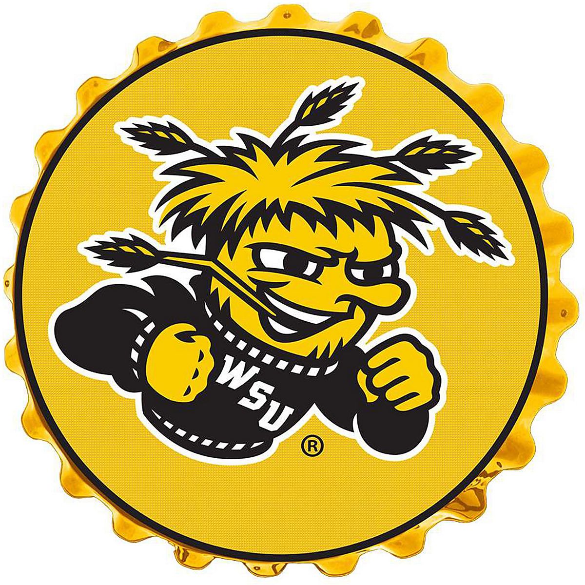 The Fan-Brand Wichita State University WuShock Bottle Cap Wall Sign ...