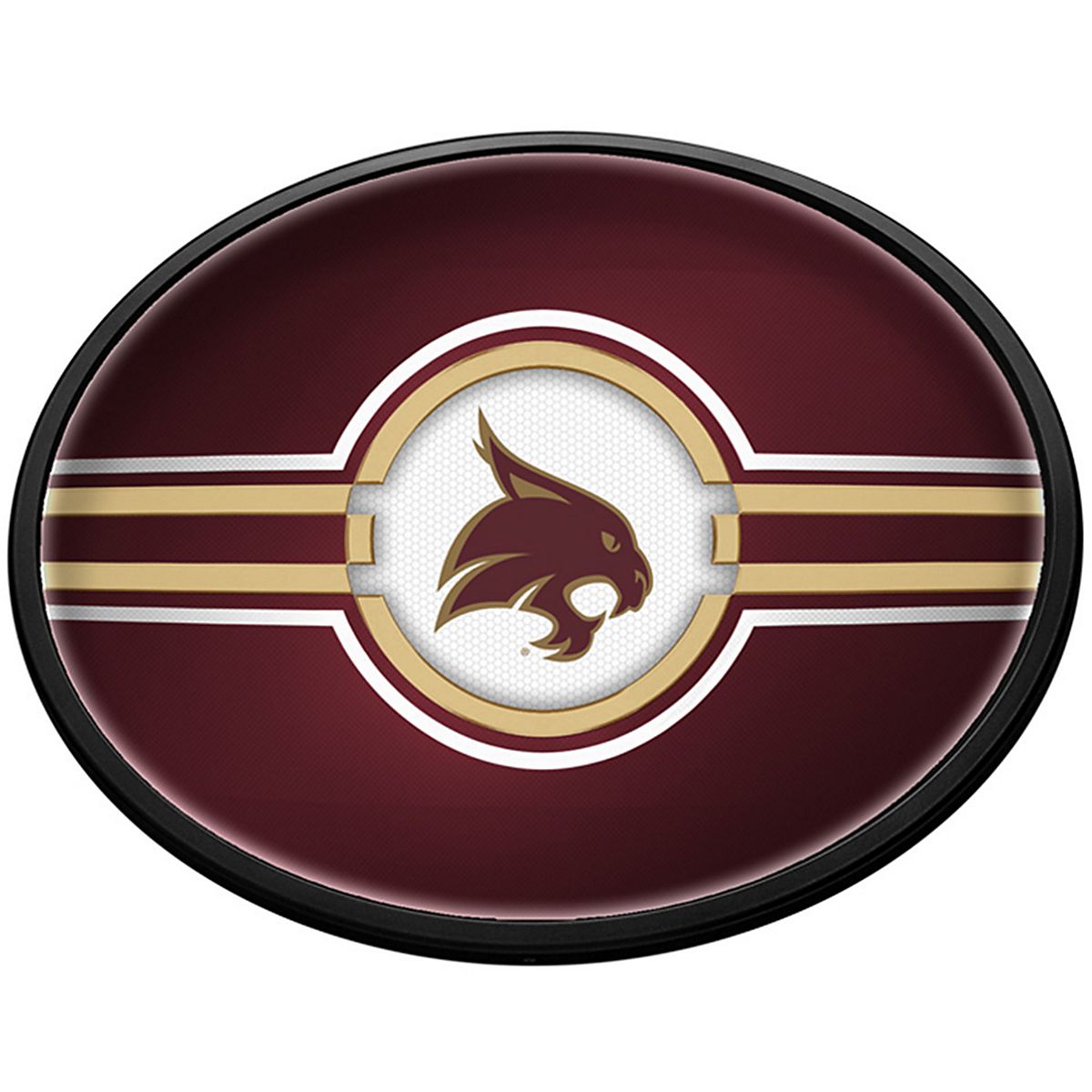 The Fan-Brand Texas State University Oval Slimline Lighted Wall Sign ...