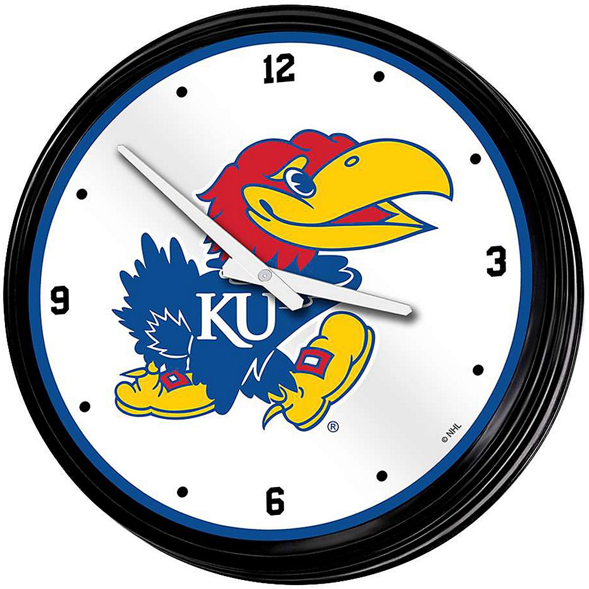 The Fan-Brand University of Kansas Retro Lighted Wall Clock | Academy