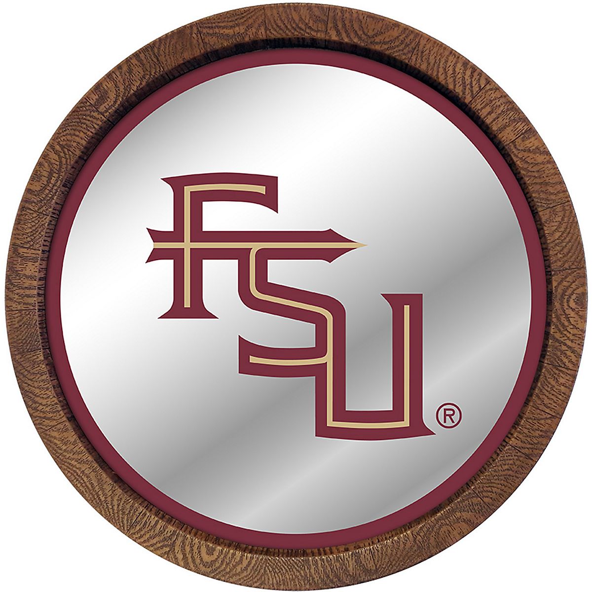 The Fan-Brand Florida State University FSU Barrel Top Mirrored Sign ...