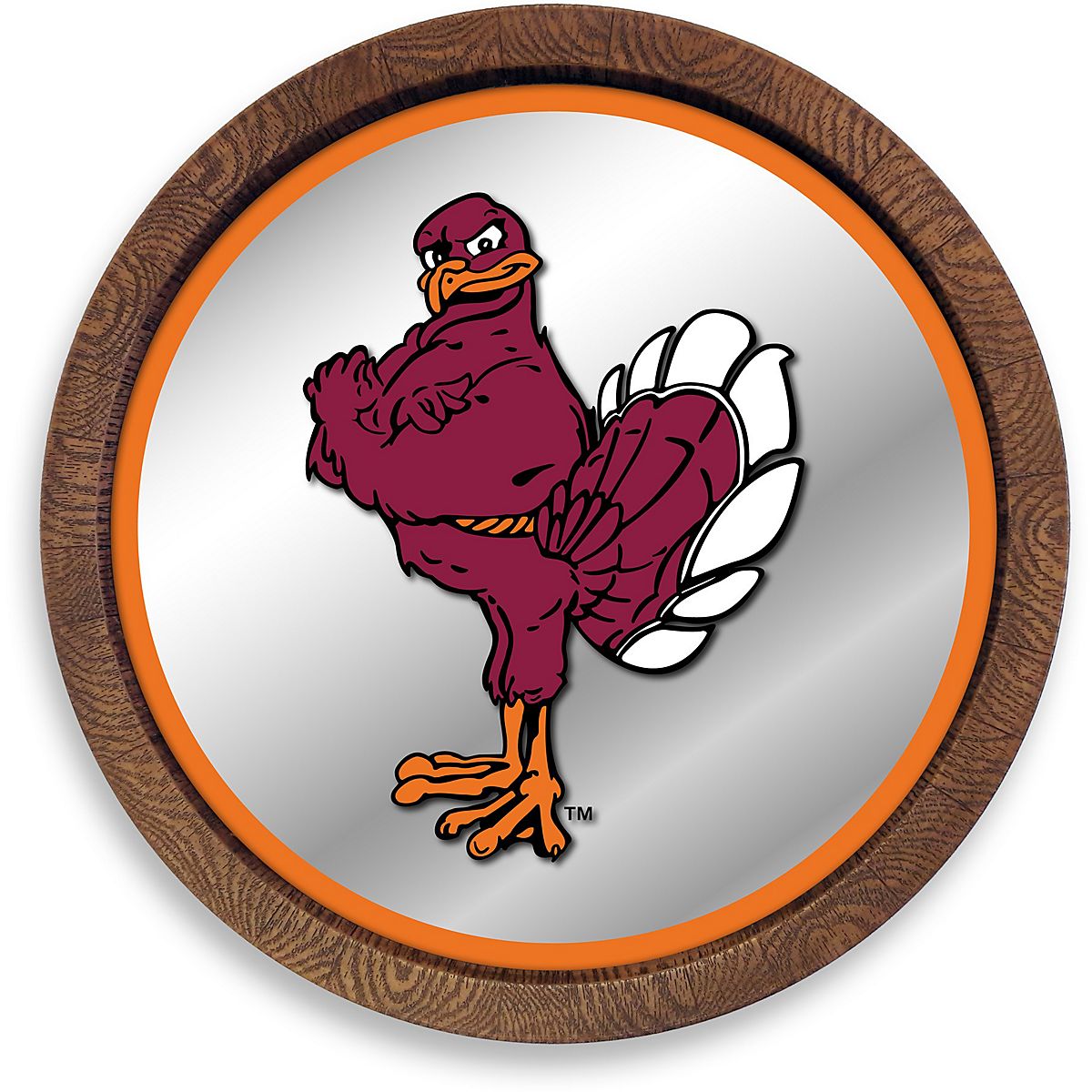 The Fan-Brand Virginia Tech University Mascot Faux Barrel Top Mirrored ...