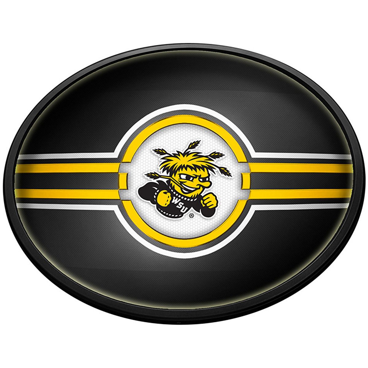 The Fan-Brand Wichita State University Round Oval Slimline Lighted Wall ...