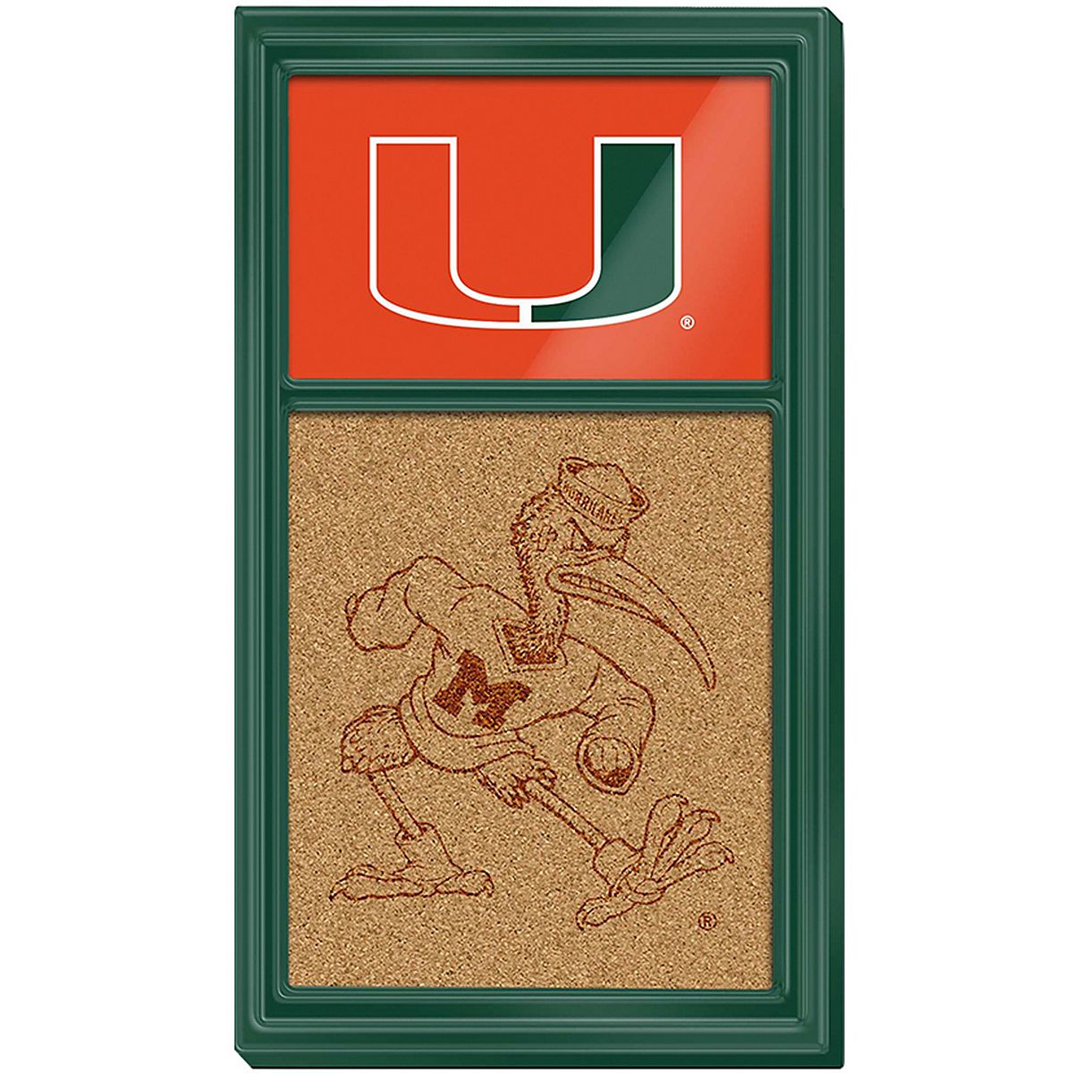 The Fan-Brand University of Miami Dual Logo Cork Note Board | Academy