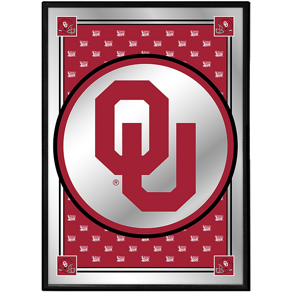The Fan-Brand University of Oklahoma: Team Spirit OU Framed Mirrored ...