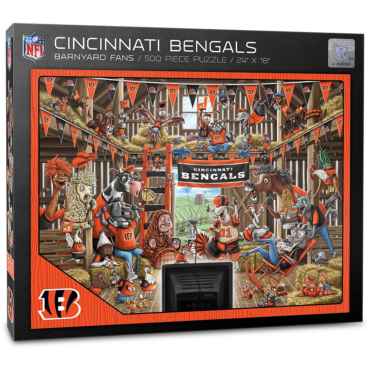 YouTheFan Cincinnati Bengals Barnyard Fans 500-Piece Puzzle | Academy