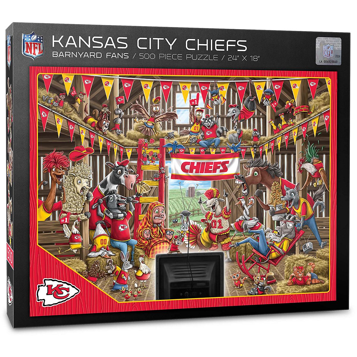 YouTheFan Kansas City Chiefs Barnyard Fans 500-Piece Puzzle | Academy