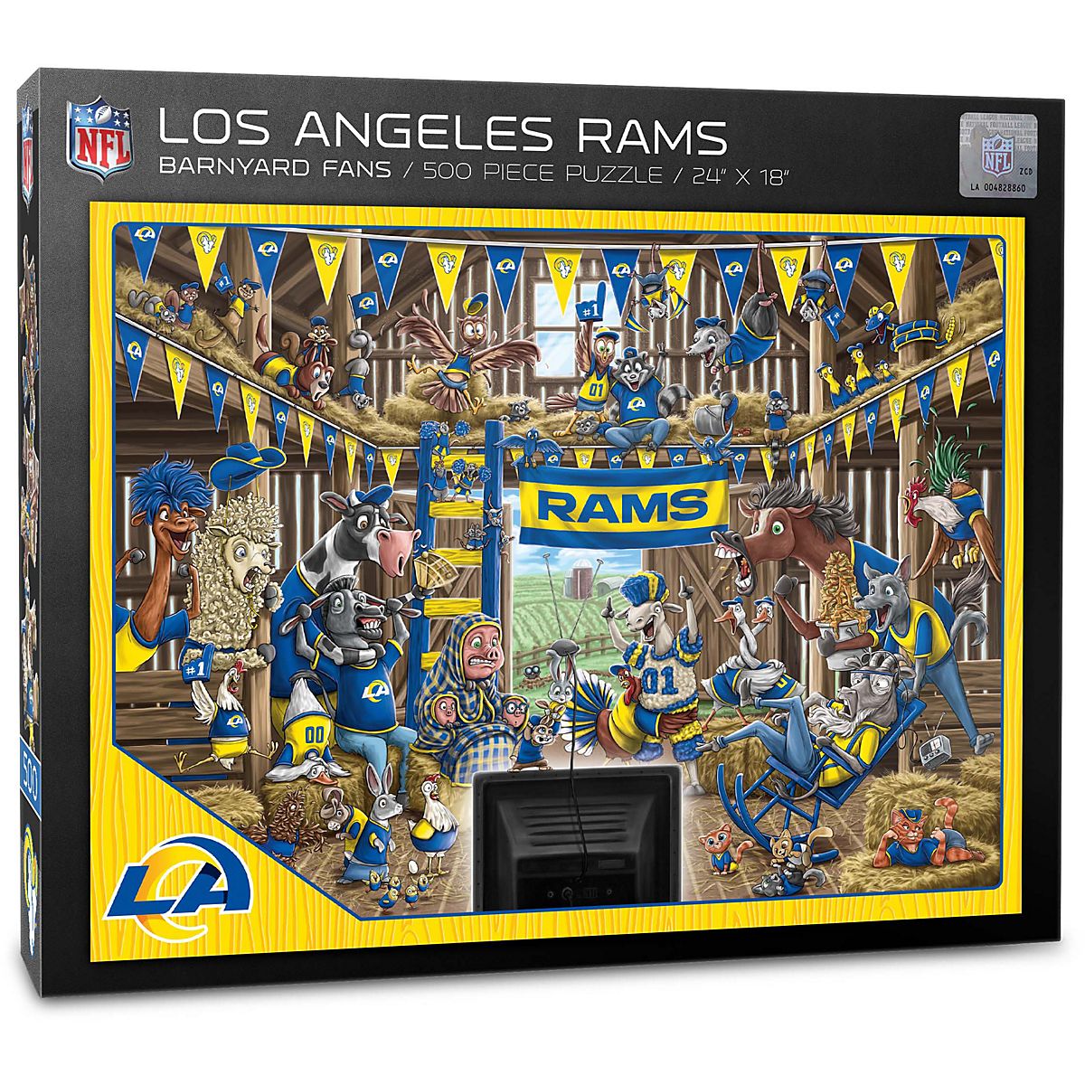 YouTheFan Los Angeles Rams Barnyard Fans 500-Piece Puzzle | Academy