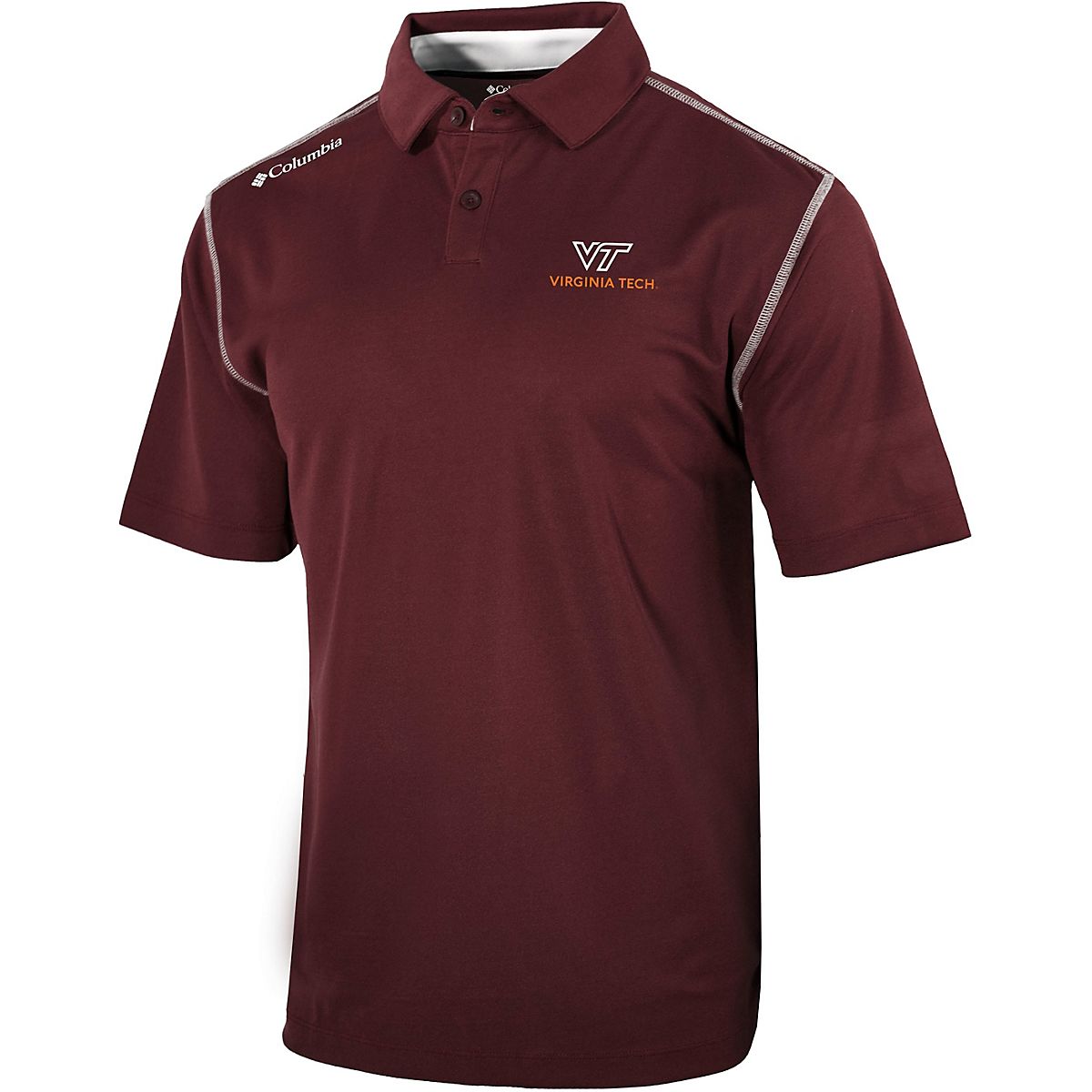 Columbia Sportswear Men's Virginia Tech University Shotgun Polo Shirt ...