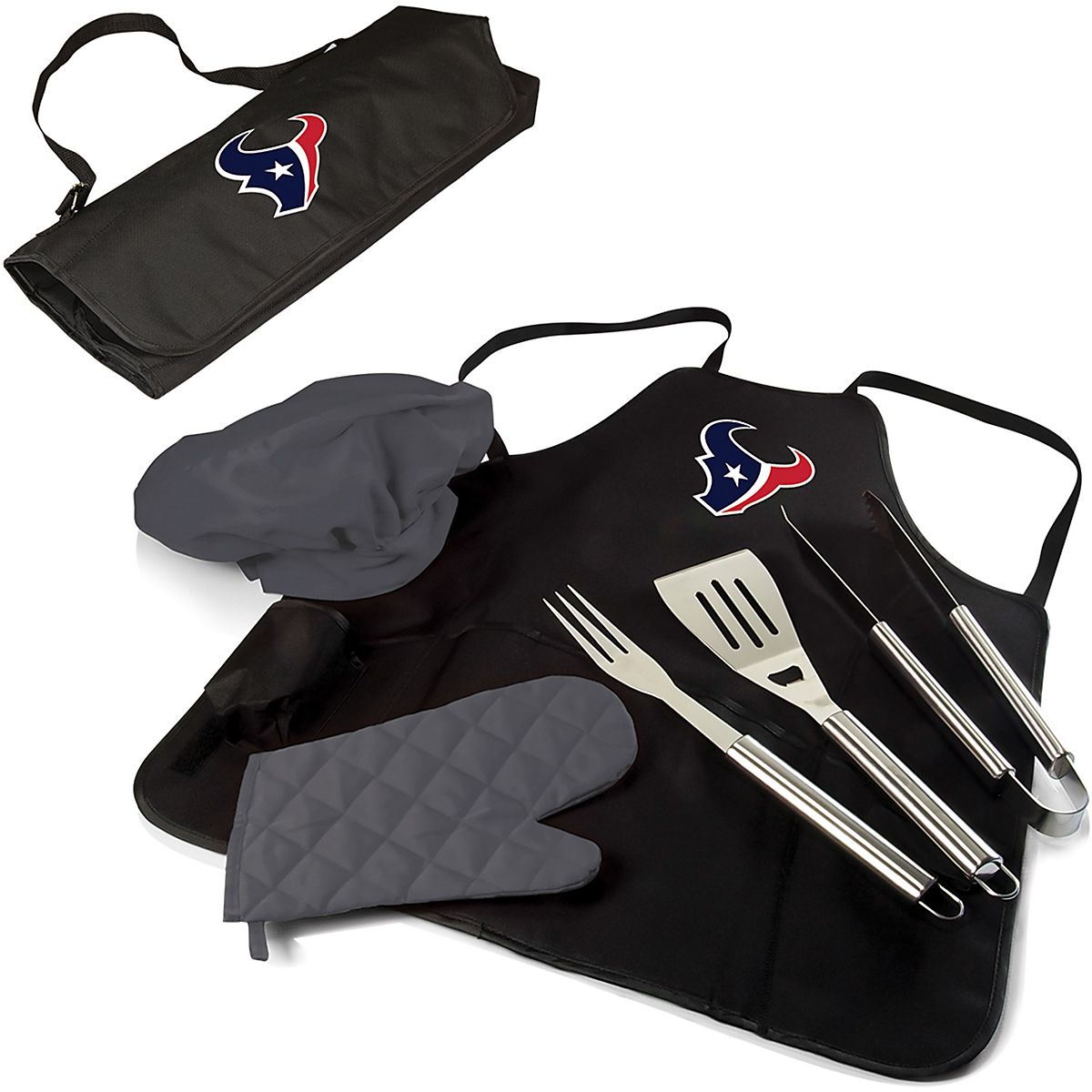 Picnic Time Houston Texans BBQ Apron Tote Pro Grill Set | Academy
