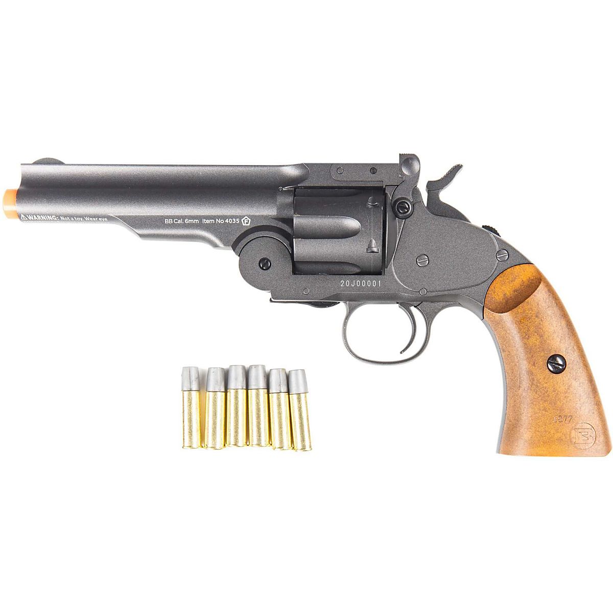 Barra Airguns Schofield Gunmetal 6mm 5 in Airsoft Revolver | Academy