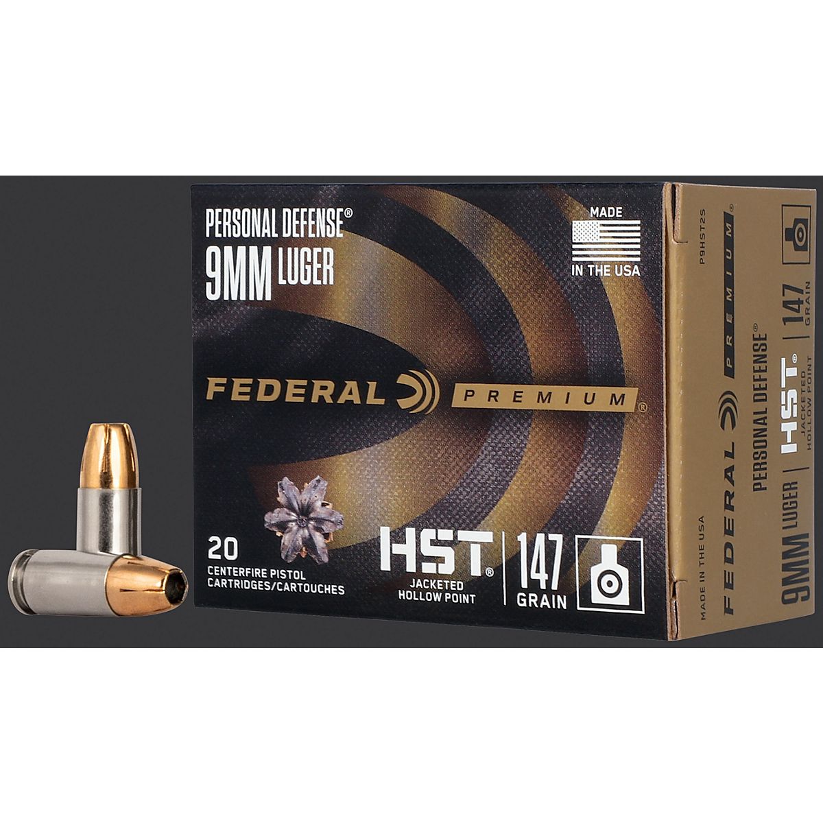 Federal Premium 9mm Luger HST 147-Grain Ammunition - 20-Rounds | Academy