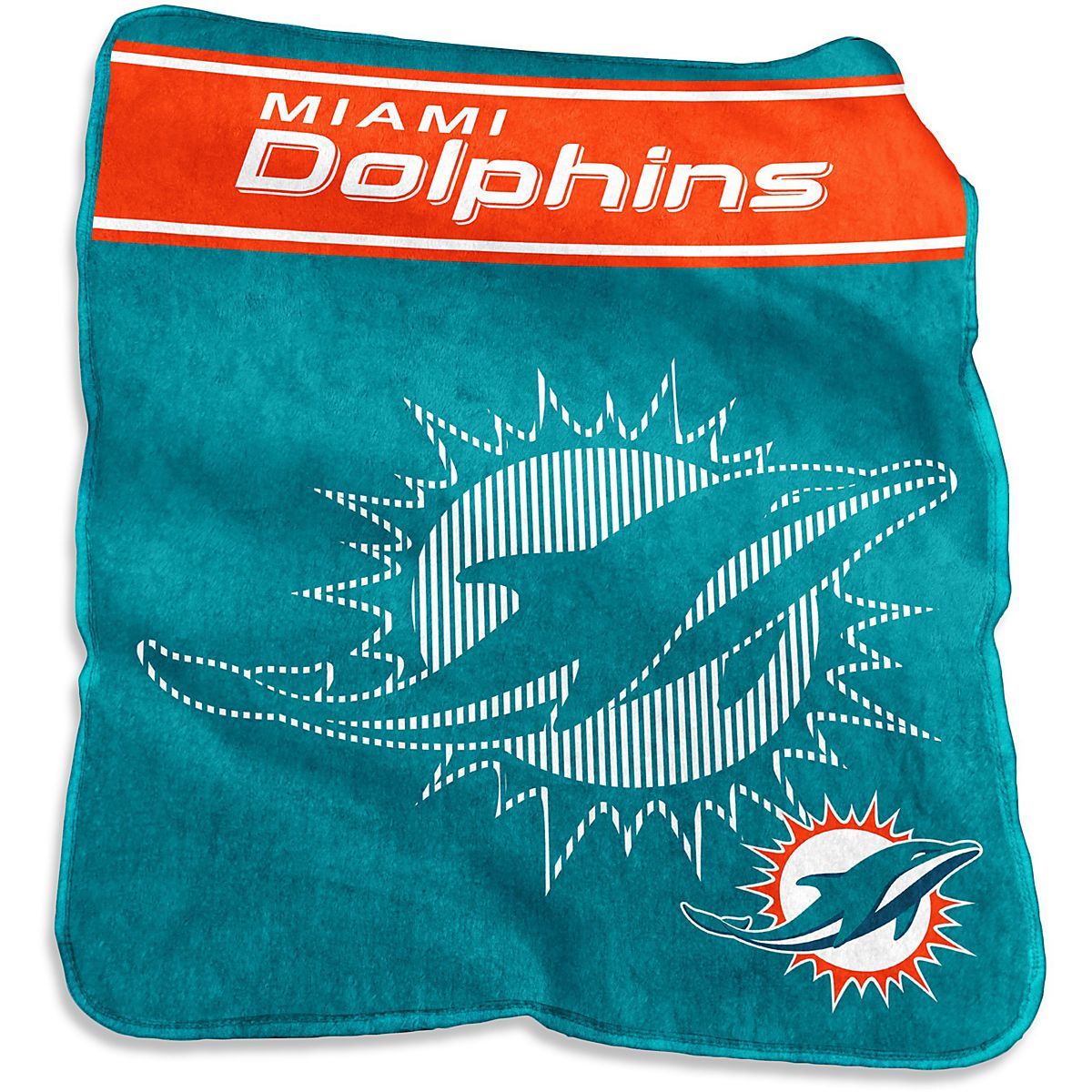 Logo Brands Miami Dolphins 60 in x 80 in Raschel Throw | Academy