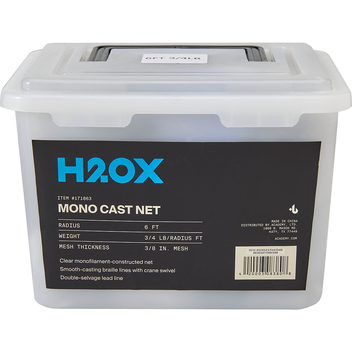 H2OX 6 foot Mono 3/4 Lb Cast Net | Academy